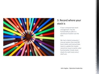 Simple warehouse location and count principles | PPT