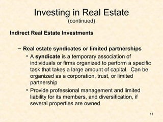 investing in real estate | PPT