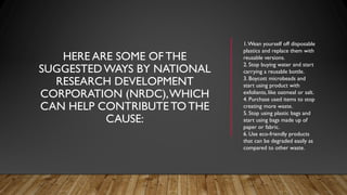 Simple ways to live a life free from plastic pollution | PPT