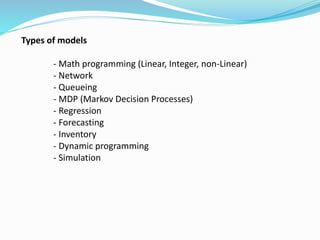 Introduction to Operations Research/ Management Science | PPT