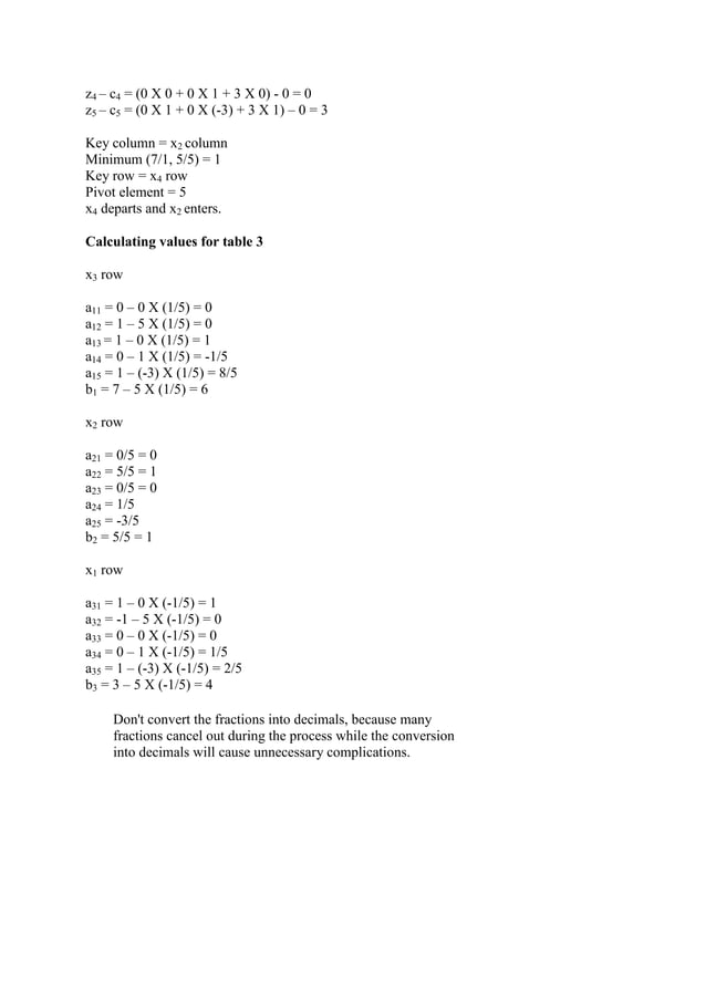 Simplex method - Maximisation Case | DOCX | Programming Languages | Computing