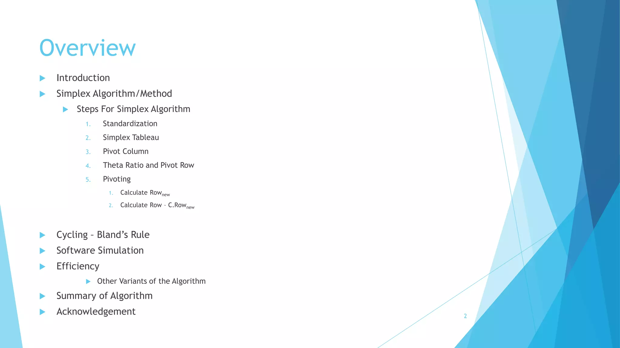 Simplex Algorithm Ppt
