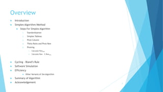 Simplex algorithm | PPT