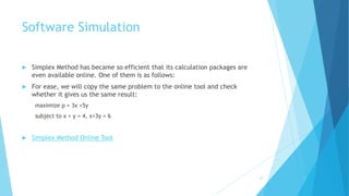 Simplex algorithm | PPT