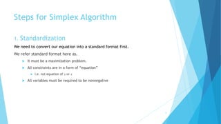 Simplex algorithm | PPTX