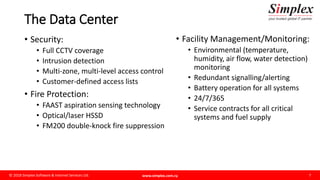 Simplex Data center and Cloud Services - March 2018 | PPT
