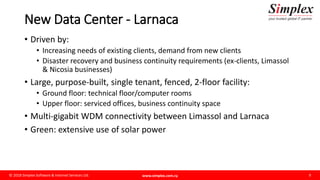 Simplex Data center and Cloud Services - March 2018 | PPT