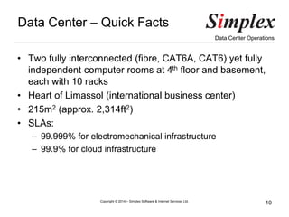 Simplex Cyprus Data Center Presentation | PDF | Cloud Computing | Internet