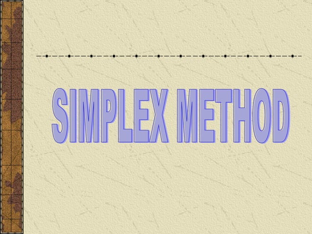 Simplex Method | PPT