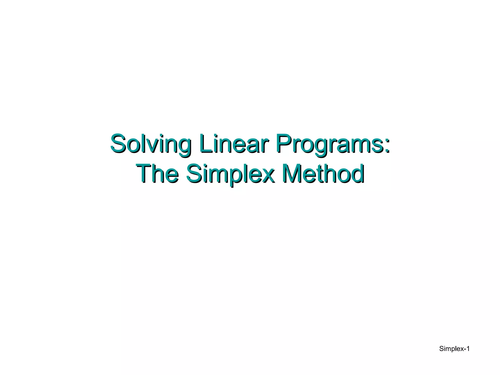 Simplex method | PPT