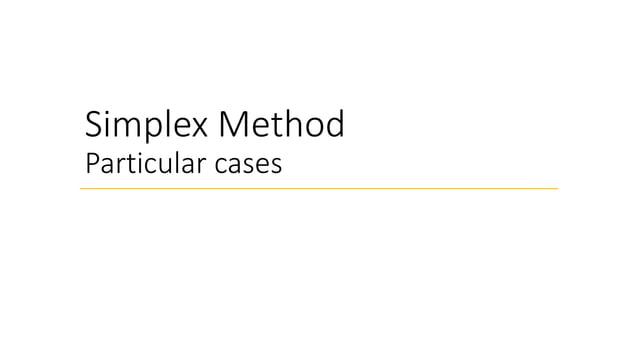 Simplex Method.pptx | Computer Software and Applications | Computing