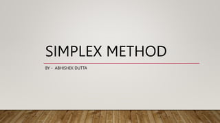 Simplex Method | PPT
