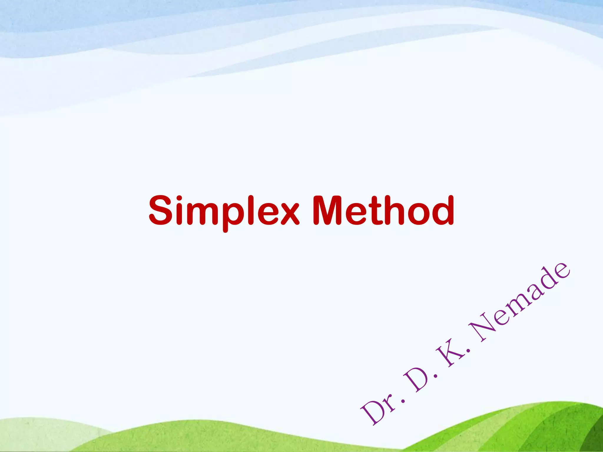 Simplex method | PPT