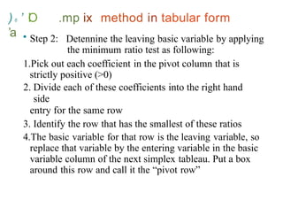 simplex method (3).ppt data of linear programming | PPTX