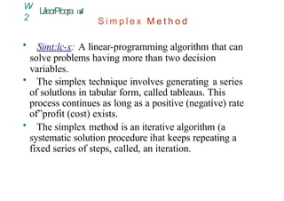 simplex method (3).ppt data of linear programming | PPTX