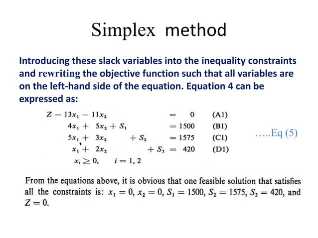 Simplex method concept, | PPTX | Computer Software and Applications | Computing