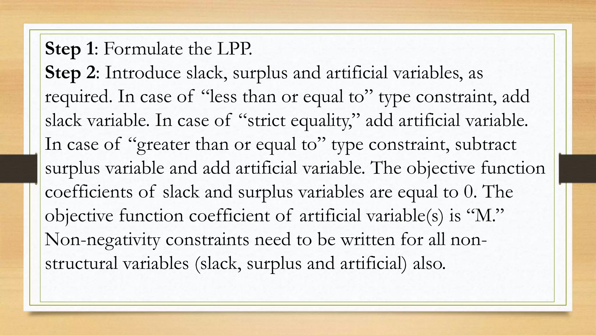 Simplex method maximisation | PPTX