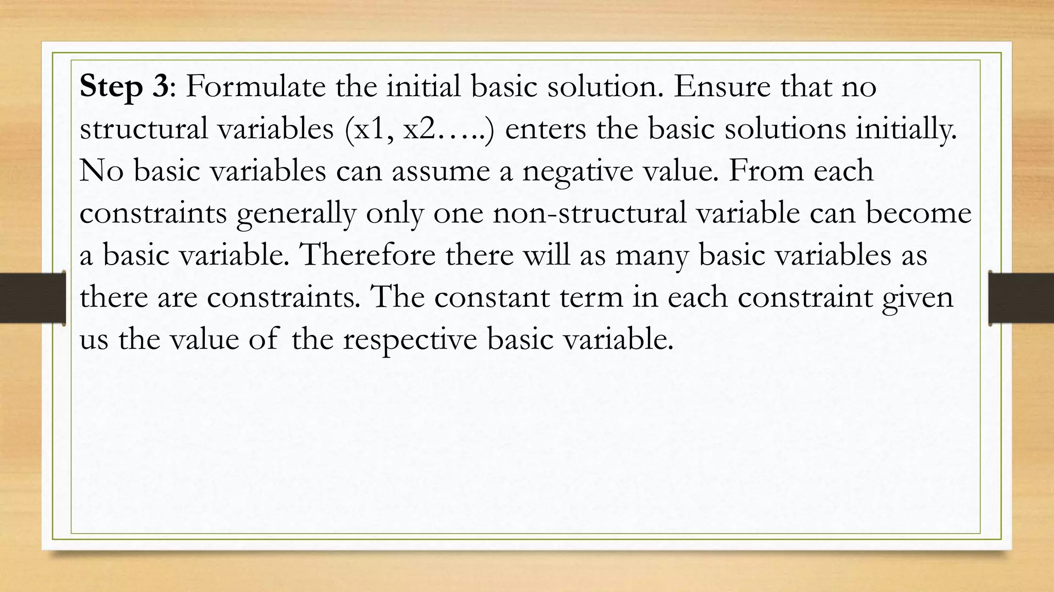 Simplex method maximisation | PPTX