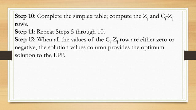 Simplex method maximisation | PPTX