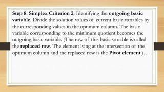 Simplex method maximisation | PPTX