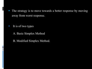 Simplex method of optiization | PPTX