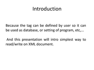 Simple xml in .net