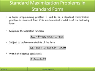Simplex Algorithm | PPTX