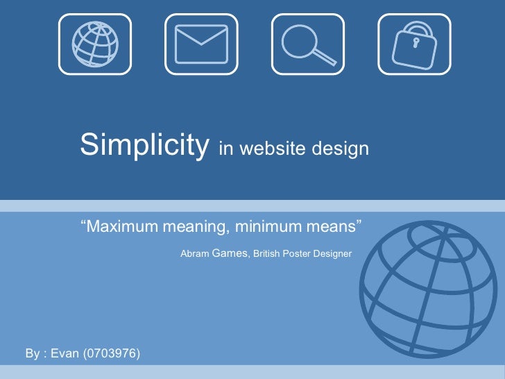 Simplicity in web design