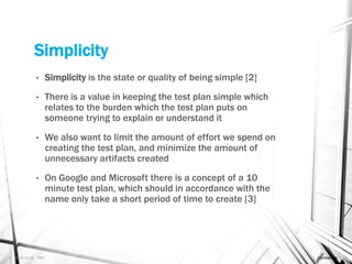 Test Plan Simplicity | PPTX