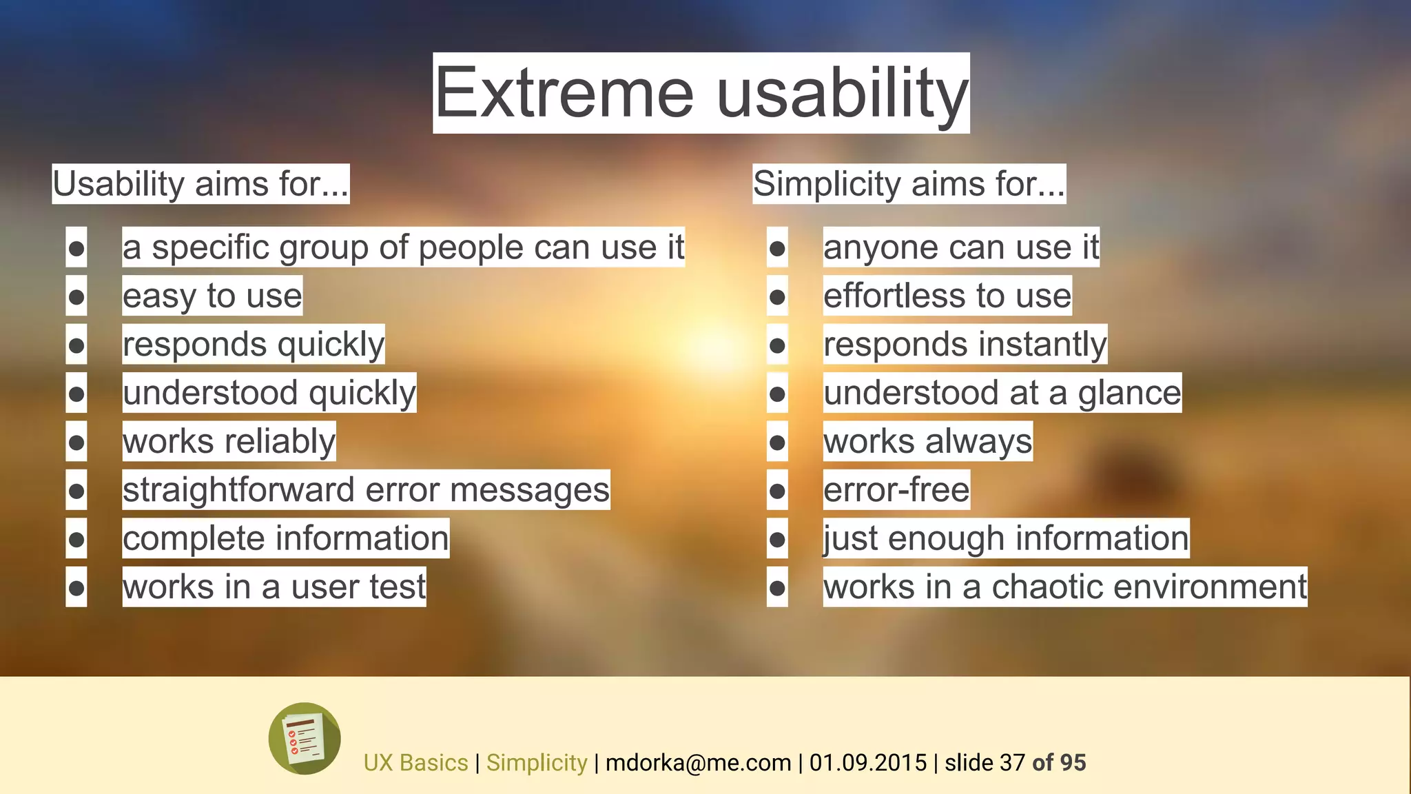 UX Basics, Simplicity | PPT