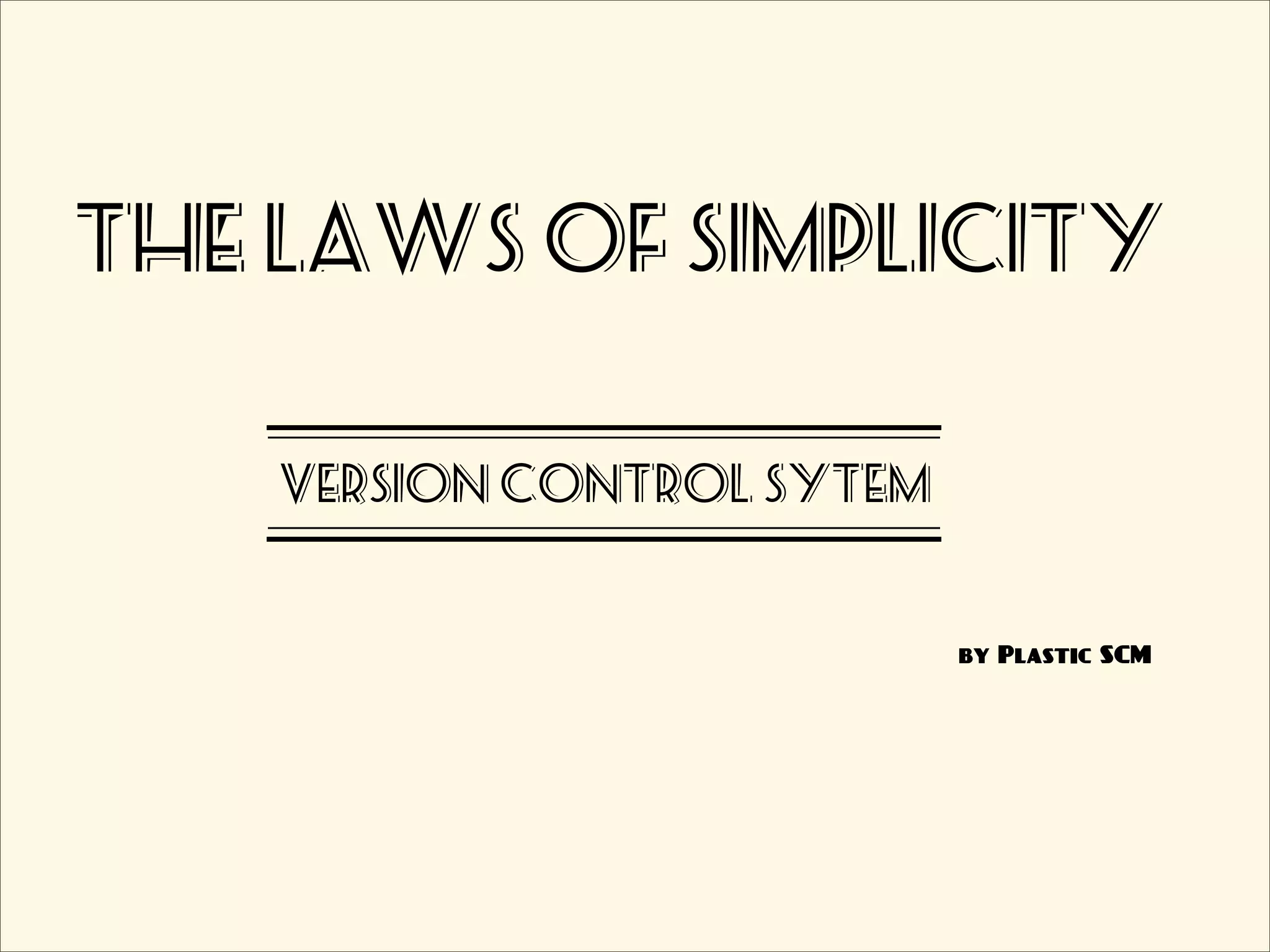 The Laws of Simplicity | PDF