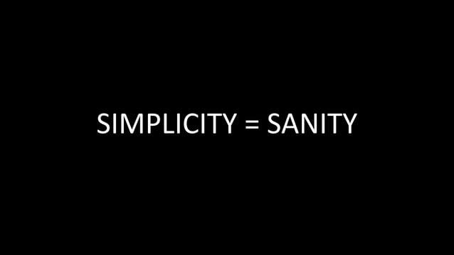 SIMPLICITY in Agile Software Development: SANITY | PPT