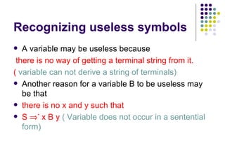 Simplifiaction of grammar | PPT
