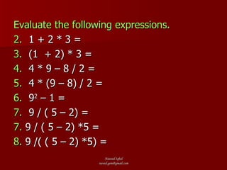 Maths BODMAS rule | PPT