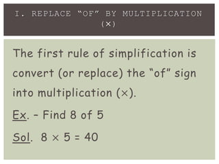 Simplification (for Competitive exams) | PPTX