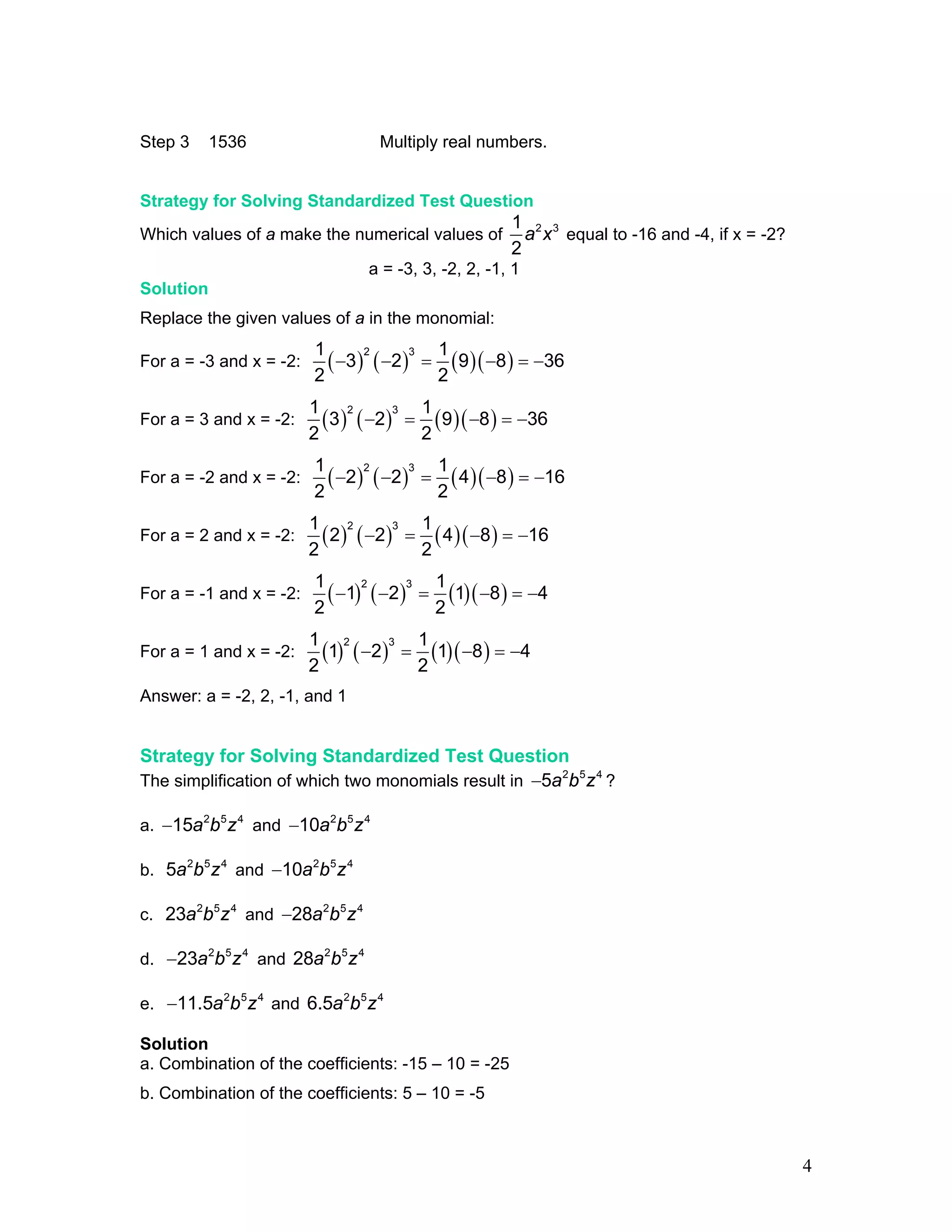 Algebraic Simplification and evaluation | PDF