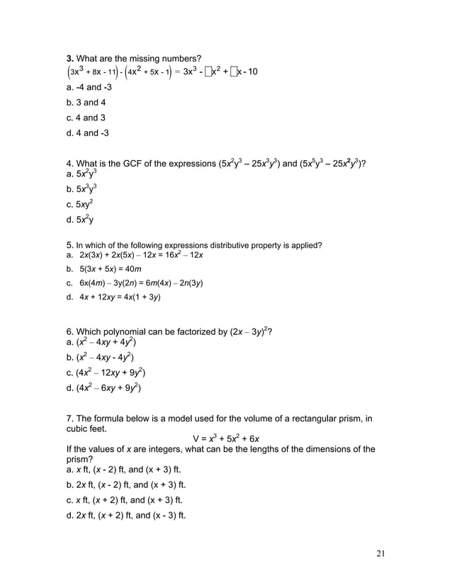 Algebraic Simplification and evaluation | PDF