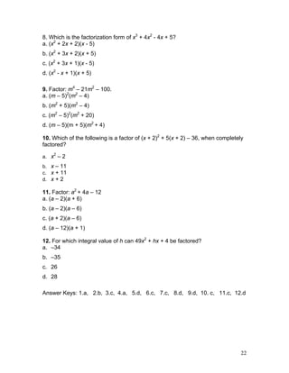 Algebraic Simplification and evaluation | PDF