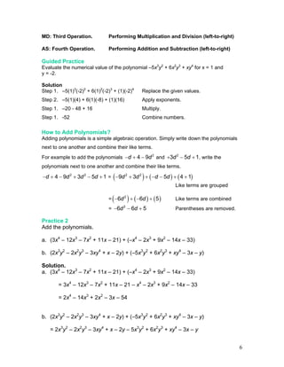 Algebraic Simplification and evaluation | PDF