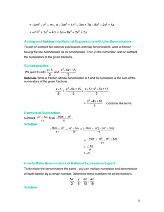 Algebraic Simplification and evaluation | PDF