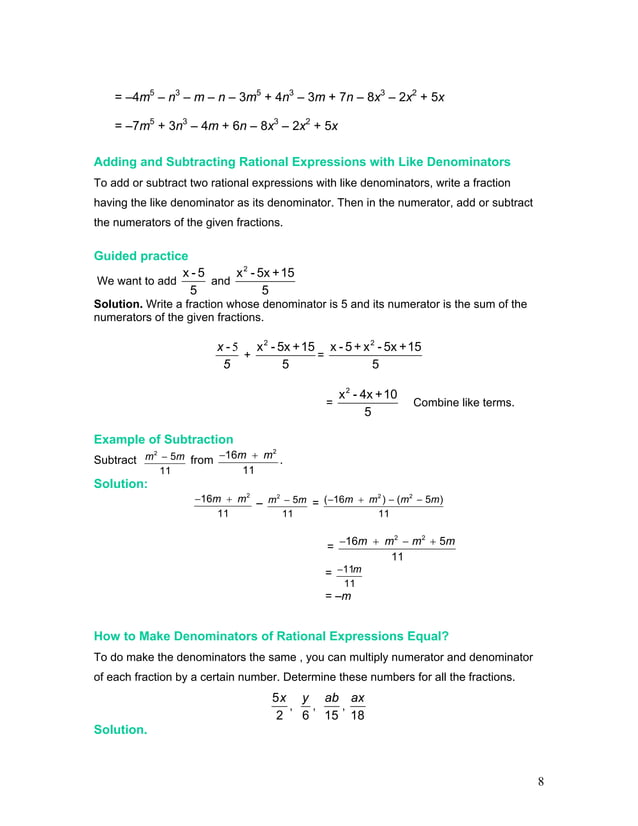 Algebraic Simplification and evaluation | PDF