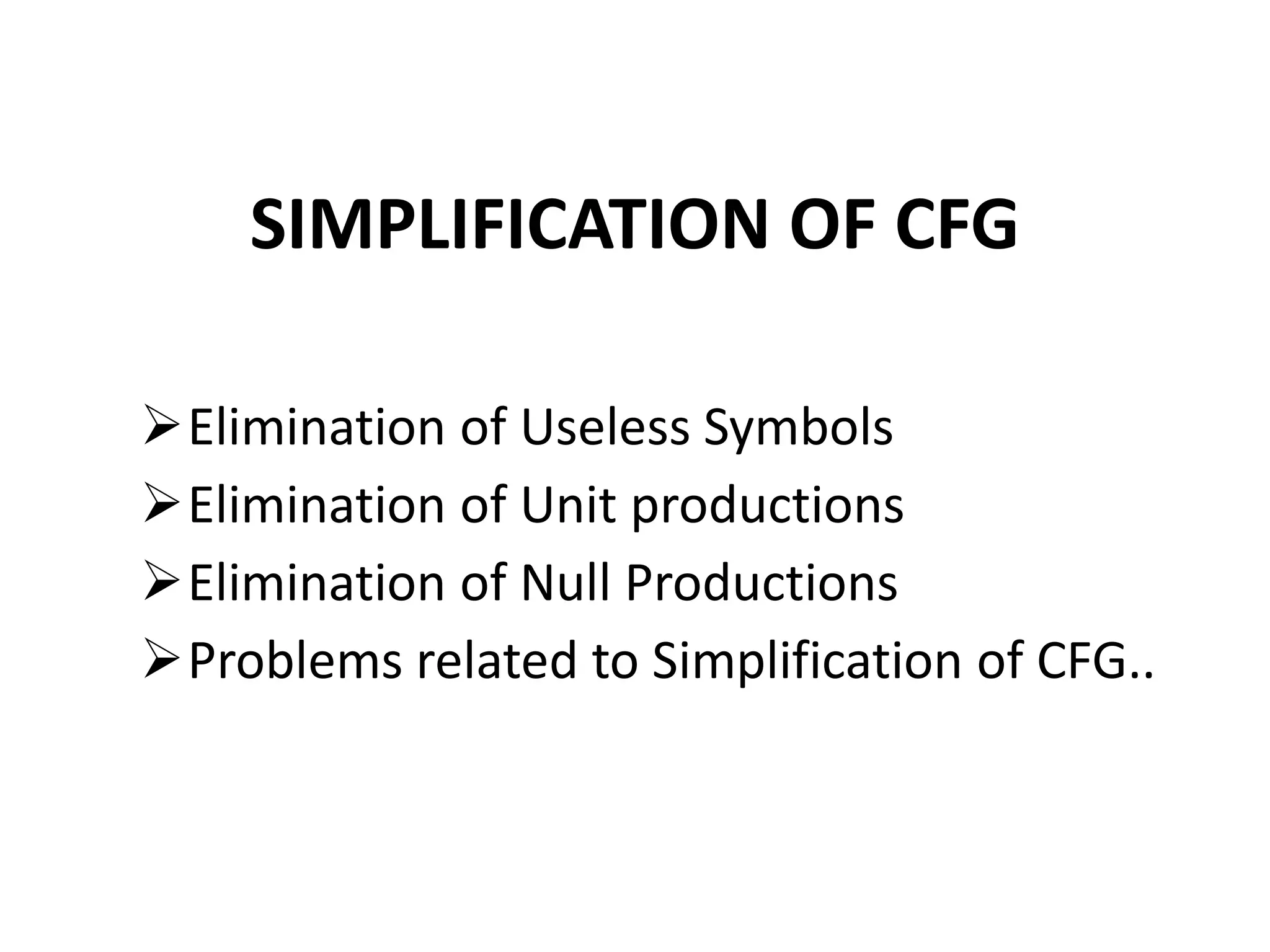 Simplification of cfg ppt | PPTX