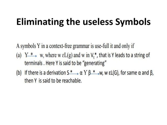 Simplification of cfg ppt | PPTX | Programming Languages | Computing