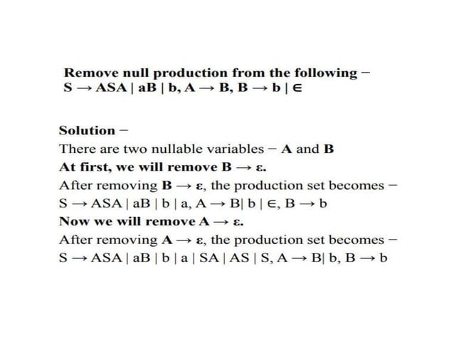Simplification of cfg ppt | PPTX | Programming Languages | Computing