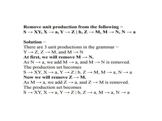 Simplification of cfg ppt | PPTX | Programming Languages | Computing