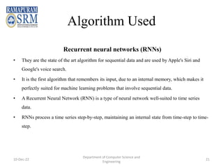 Simplification of Non-Fungible Tokens using RNN Algorithm in Blockchain ...