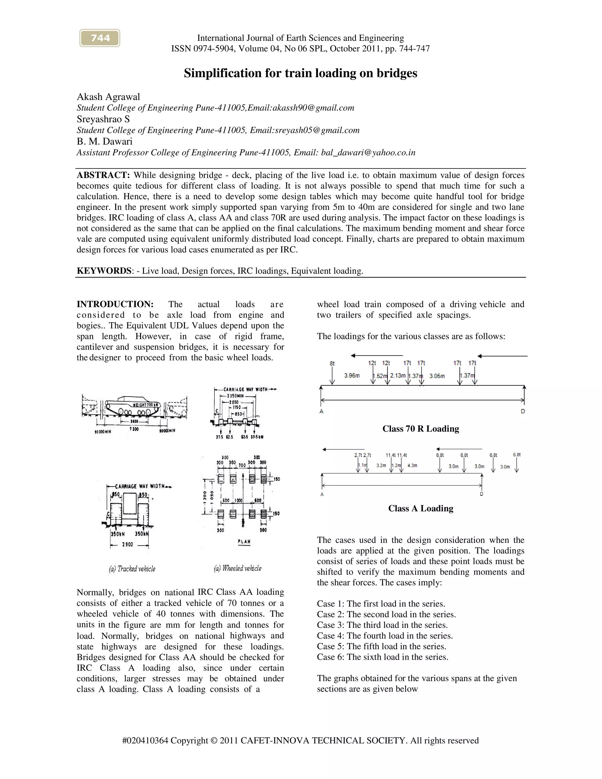 Simplification of train loading on bridges | PDF