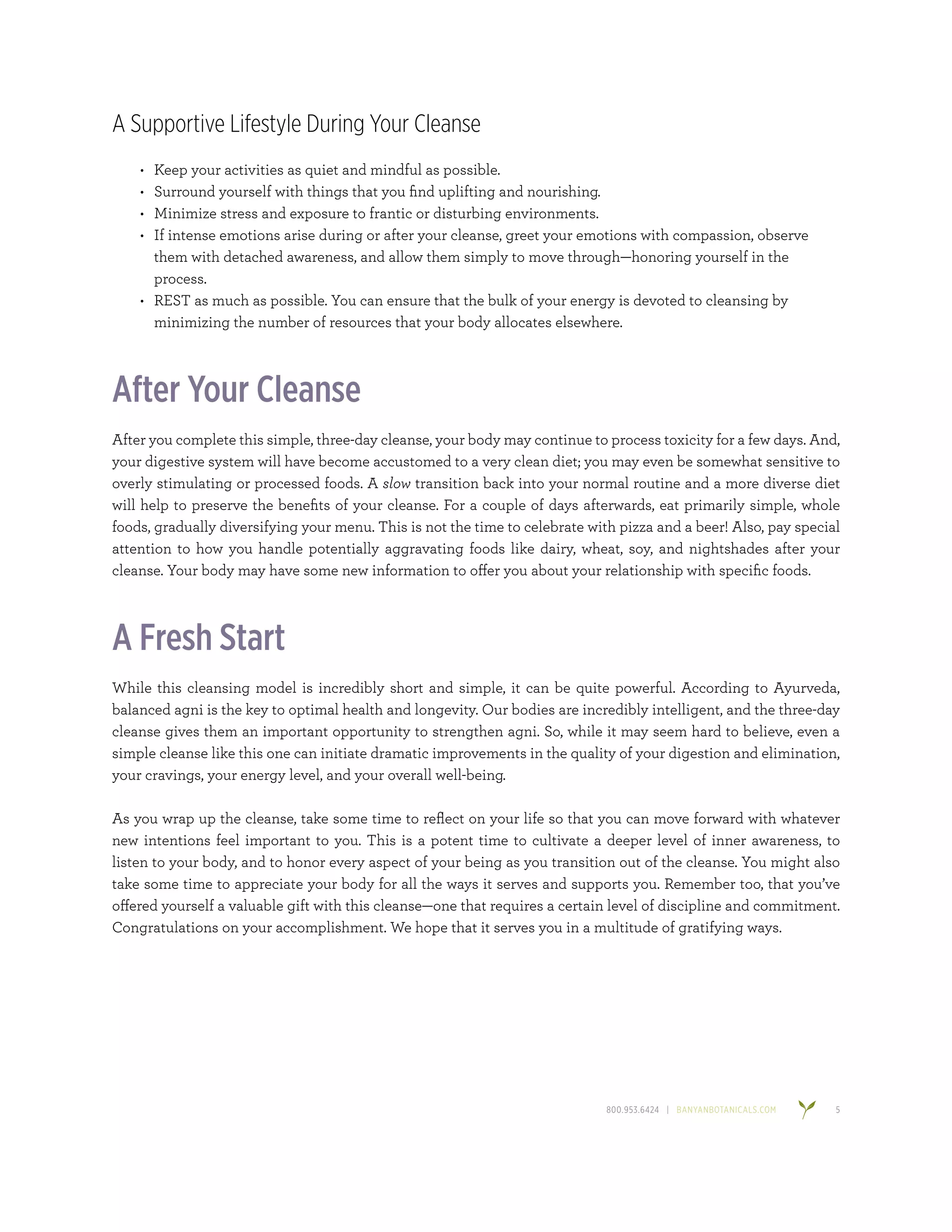 Simplified 3 day ayurvedic / khichidi cleanse | PDF