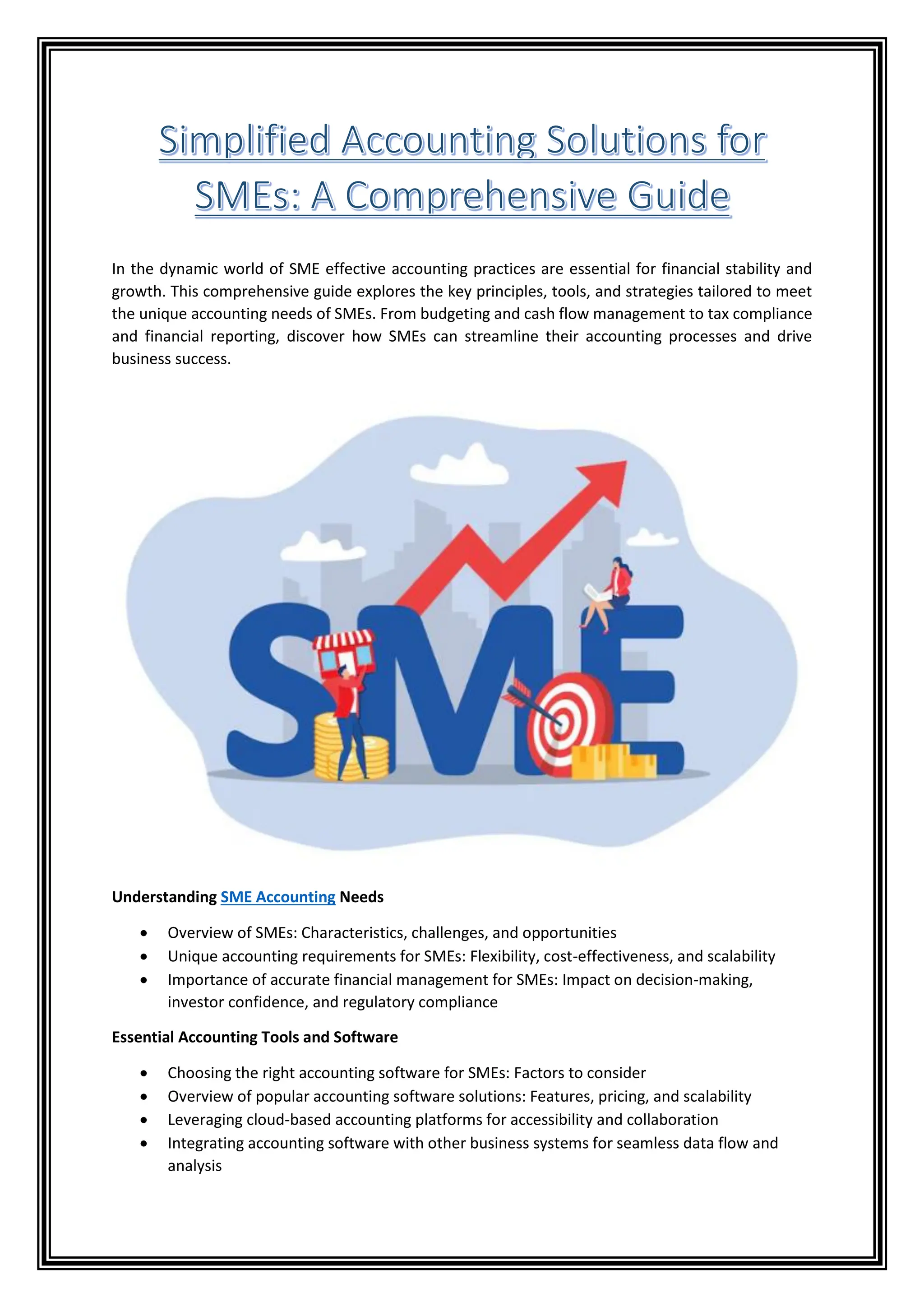 Simplified Accounting Solutions for SMEs A Comprehensive Guide | PDF