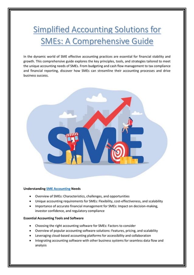 Simplified Accounting Solutions for SMEs A Comprehensive Guide | PDF